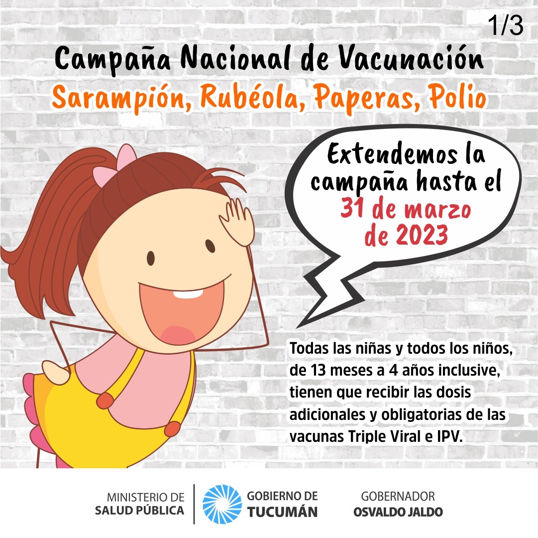 Continúa la Campaña de Vacunación contra Poliomielitis, Sarampión ...